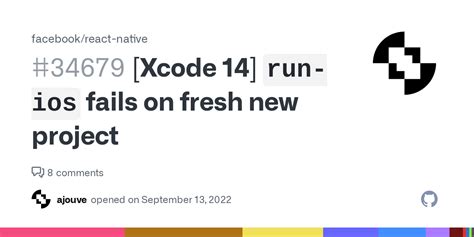 Xcode 14 `run Ios` Fails On Fresh New Project · Issue 34679 · Facebookreact Native · Github