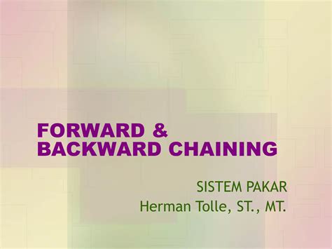 Forward And Backward Chaining PPT