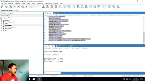 Cara Membuat Database Di Sqlyog Youtube