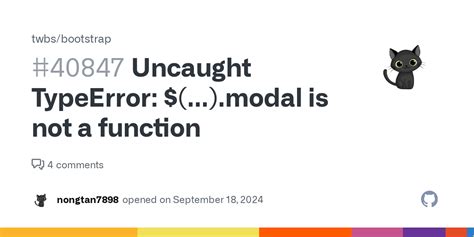 uncaught typeerror modal is not a function · issue 40847