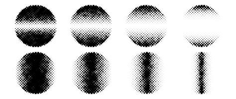 Premium Vector Halftone Circle Shapes With Linear Fading Gradient