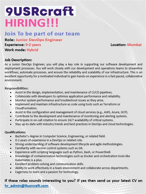 Aditi Suryawanshi On Linkedin Devops Hiring Techjobs Urgentlyhiring