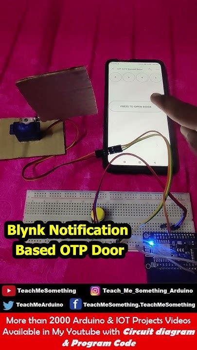 Nodemcu Blynk Notification Based Otp Door Esp8266 Blynk Notification