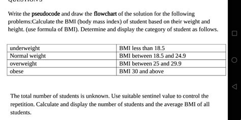 Solved Write The Pseudocode And Draw The Flowchart Of The