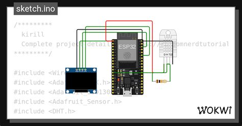 Esp32 Esp8266 Dht Temperature And Humidity Oled Display Wokwi Esp32