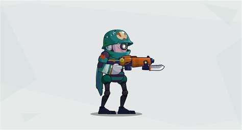 Spine 2d Animation Mech Soldier Character Behance