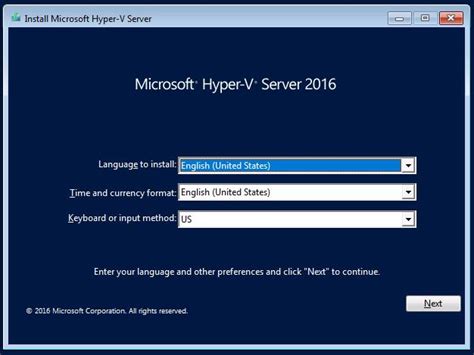 how to install microsoft hyper v server 2016