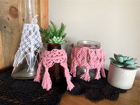 Beginner Macrame Jar Cover Pattern Tutorial Guide Etsy