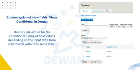 Customization Of View Fields Views Conditional In Drupal • Dewan Codes