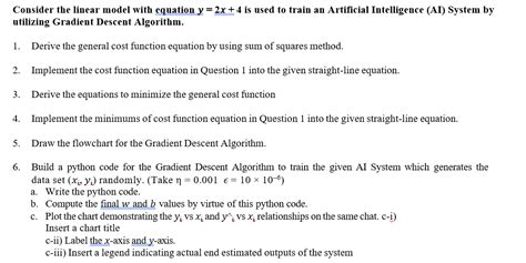 Solved Consider The Linear Model With Equation