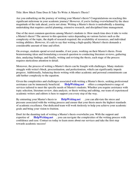 How Much Time Does It Take To Write A Masters Thesis Pdf Thesis