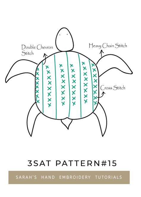 Embroidery Pattern Turtle Sarahs Hand Embroidery