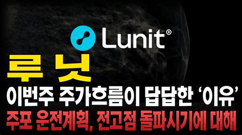 루닛 주가전망 현 주가 상황과 앞으로 전망에 대해 명확히 보시겠습니다 주가를 움직이는 세력의 계획에 대해 알면 올 여름 더 큰 상승 함께할 수 있습니다 영상으로