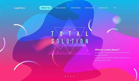 총 솔루션 텍스트가 있는 장소 방문 페이지와 벡터 공간 배경입니다 시작 비즈니스 또는 기술 회사에 대 한 웹 사이트 서식 파일 Empire에 대한 스톡 벡터 아트 및 기타