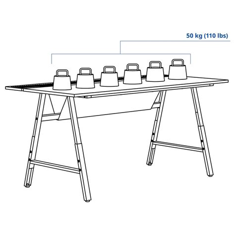 Utespelare Gaming Desk Black 160x80 Cm Ikea Finland