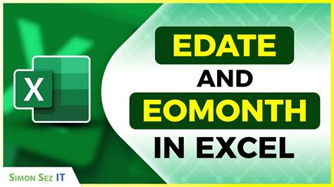 how to calculate dates with edate and eomonth in excel youtube