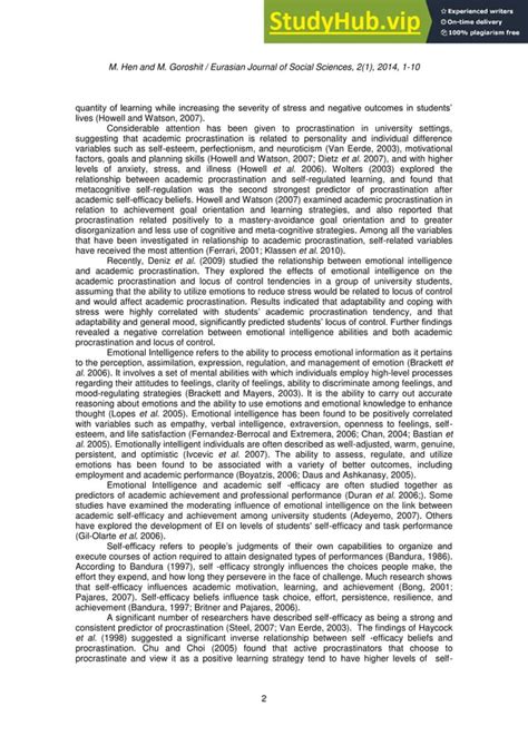 Academic Procrastination In Higher Education Pdf