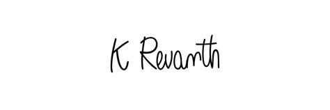 85 K Revanth Name Signature Style Ideas New Esignature
