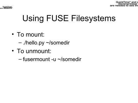 Building File Systems With Fuse Ppt Operating Systems Computer