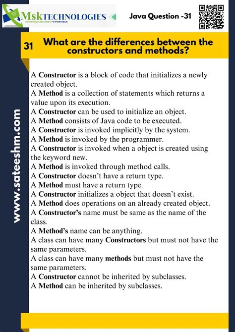 What Are The Differences Between The Constructors And Methods