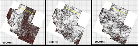 Time Slice Of Variance Seismic Attributes In 2500 Ms 1800 Ms And Download Scientific