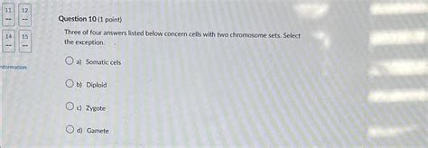 solved question 10 1 ﻿point three of four answers listed
