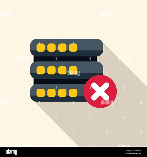 Database Server Icon Showing Error With Red Cross Mark Symbol Stock Vector Image And Art Alamy