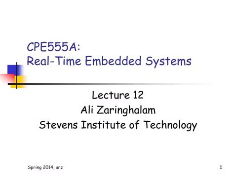 ppt cpe555a real time embedded systems powerpoint presentation free download id 4578179