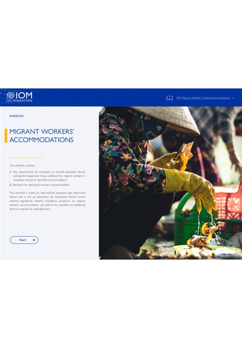 Checklist Migrant Workers Accommodations Iom Publications Platform