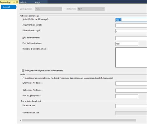 Logiciel Visual Studio 2017 Développement Nodejs