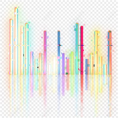 컬러 그라디언트 일러스트 파도 빛입니다음악그네조명 효과 Png 일러스트 무료 다운로드 Lovepik