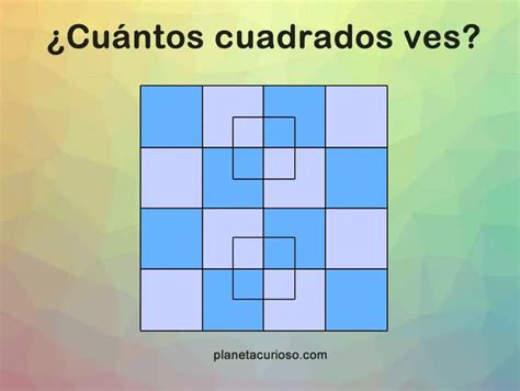 ¿cuántos Cuadrados Hay En La Imagen Acertijos Con Respuesta Trucos