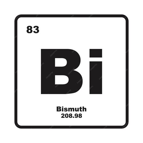 Premium Vector Bismuth Chemistry Iconchemical Element In The Periodic Table