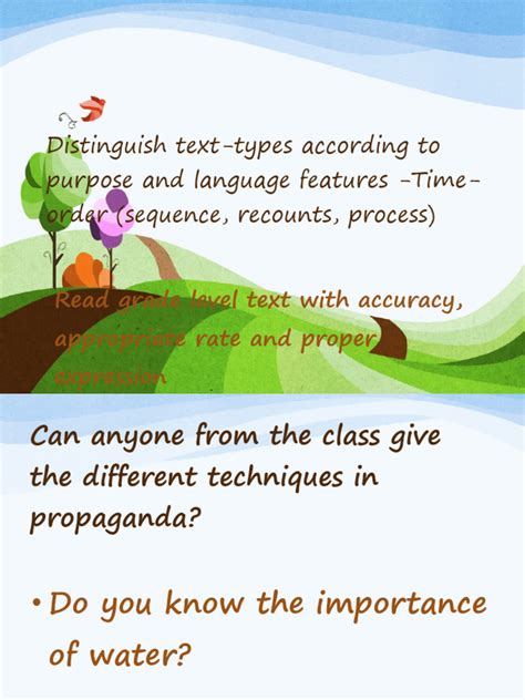 Distinguish Text Types According To Purpose And Language Features Pdf