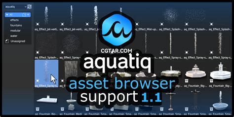 Blender三维水流喷泉大海瀑布特效预设插件aquatiq Water Library V113cgtar Cg艺站