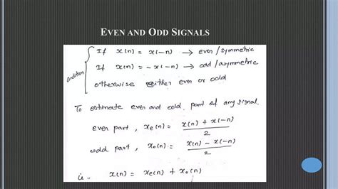 Even And Odd Signals Solved Problems Pptx Technology And Computing