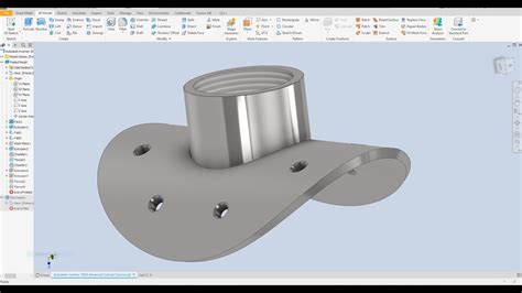 Autodesk Inventor 2024 Advanced Tutorial Exercise 9 Curved Circular