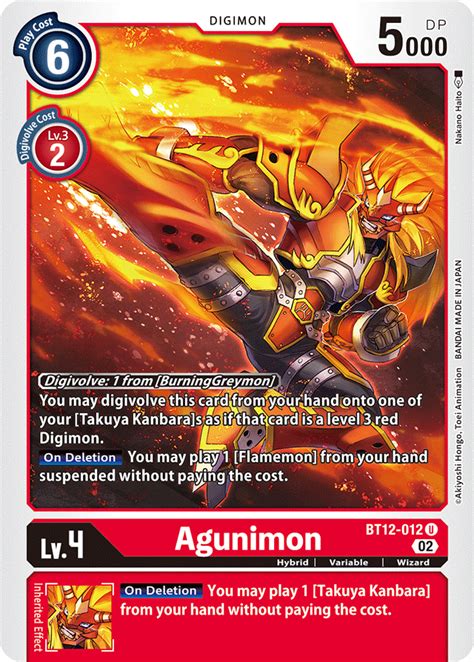 Agunimon Digimon Myp Cards