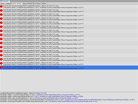 Why Getting In Editor The Error Serializedobjectnotcreatableexception
