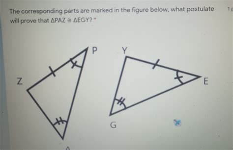 Solved The Corresponding Parts Are Marked In The Figure Below What