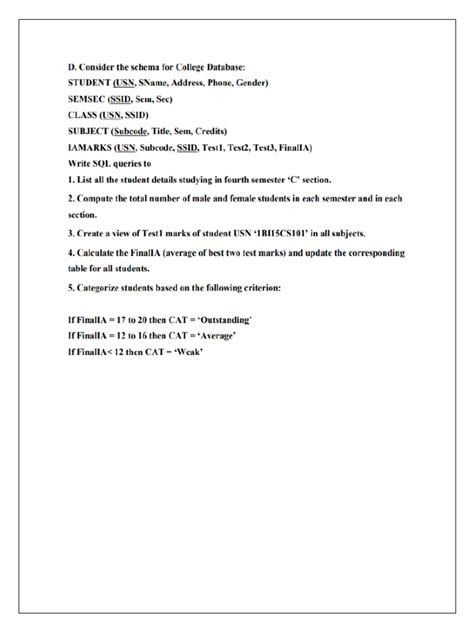 dbms lab program 4 pdf information science information technology