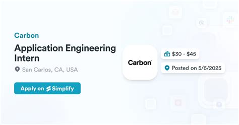 Application Engineering Intern Carbon Simplify Jobs
