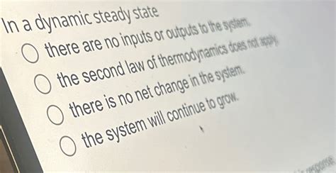 Solved In A Dynamic Steady Statethere Are No Inputs Or