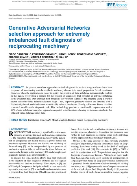 Pdf Generative Adversarial Networks Selection Approach For Extremely Imbalanced Fault