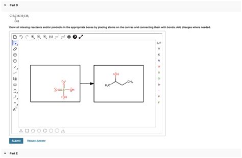 part e draw all missing reactants and or