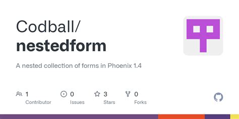 GitHub Codball Nestedform A Nested Collection Of Forms In Phoenix
