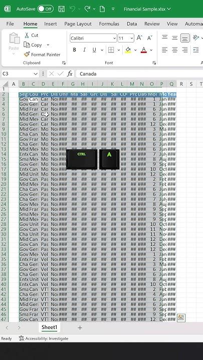 Excel Tips For Autofit Rows And Columns Width Using Keyboard Shortcuts