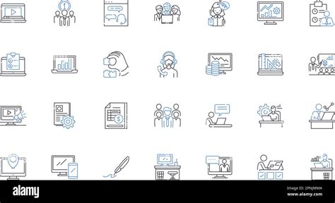 Operations And Logistics Line Icons Collection Efficiency