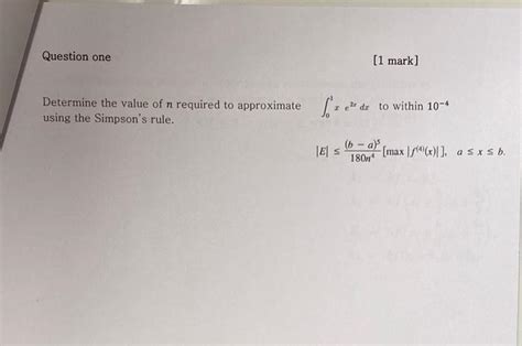 Solved Determine The Value Of N Required To Approximate Chegg