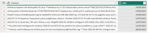 Solved Issue With Date Extract From Text String Power Qu